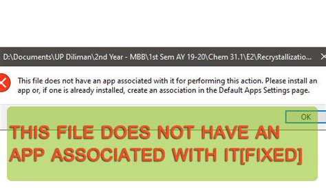 This File Does Not Have An App Associated With It How To Fix It