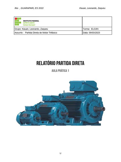 Relatorio Pratica 1 Pdf Motores Bens Manufaturados