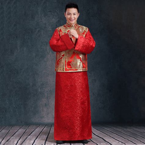中式新郎 中式新郎帽子 新郎中式礼服 大山谷图库
