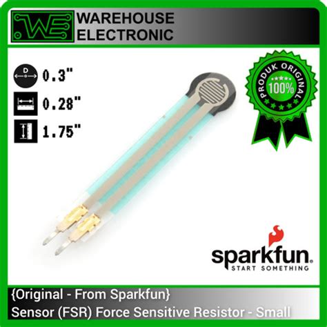 Jual Sensor Fsr Force Sensitive Resistor Small Original Sparkfun Sensor Berat Beban Gaya