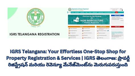 Igrs Telangana Your Effortless One Stop Shop For Property Registration