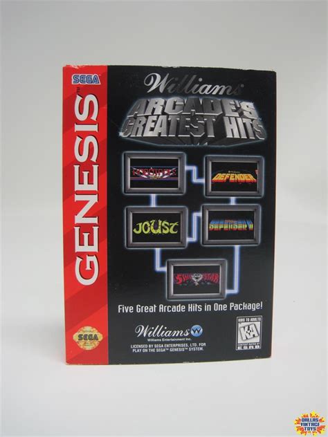 Sega Genesis Williams Arcades Greatest Hits 1a