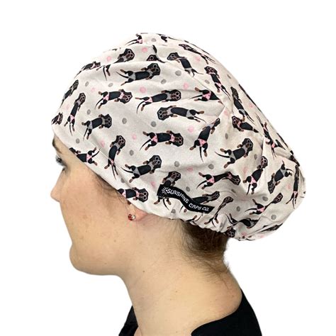 Weenies In Bikinis Scrub Cap Cute Dachshund Euro Style Cap