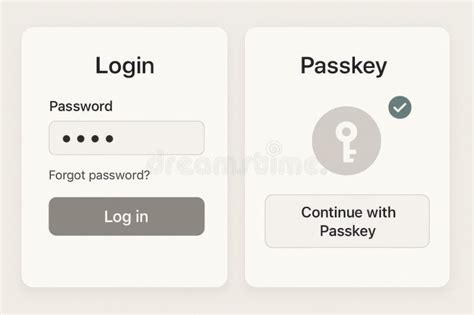 User Login Screen Showing Options For Password Entry And Passkey
