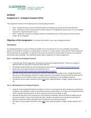 ENV0002 Assignment 3 Pdf ENV0002 Assignment 3 Ecological Footprint 25