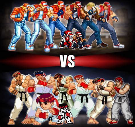 Terry Bogard Vs Ryu Fatal Fury Vs Street Fighter King Of Street