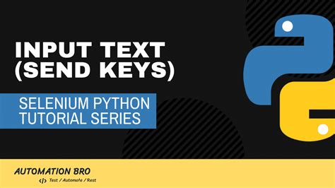 Selenium Input Text Python Tutorial Sdet Unicorns