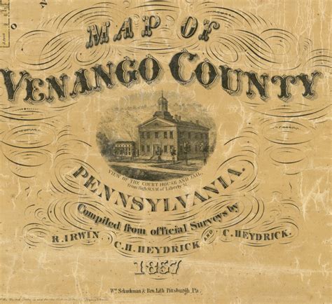 1857 Map Of Venango County Pennsylvania Etsy