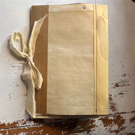 Blank Junk Journal Neutral Coffee Dyed Grungy Junk Journal Small