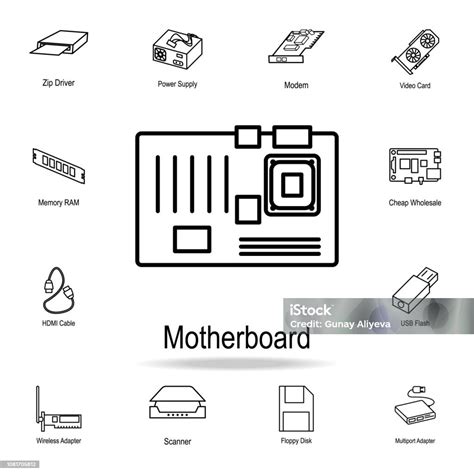 Pc 마더보드 아이콘입니다 컴퓨터 부품 아이콘의 자세한 설정 합니다 프리미엄 그래픽 디자인입니다 웹사이트 웹 디자인 모바일 응용 프로그램 모음 아이콘 중 하나 0명에 대한