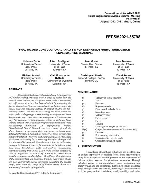 Pdf Fractal And Convolutional Analysis For Deep Atmospheric