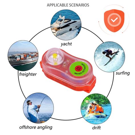 LED Life Jacket Light Waterproof Signal Lamp For Swimming Sea Fishing