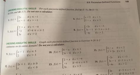 Solved Qiecking Analytic Skills For Each Piecewise Defined