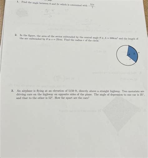 Solved Find the angle between and π which is Chegg