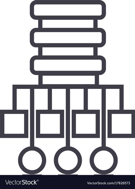 Database Network Line Icon Royalty Free Vector Image