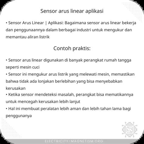 Sensor Arus Linear Aplikasi