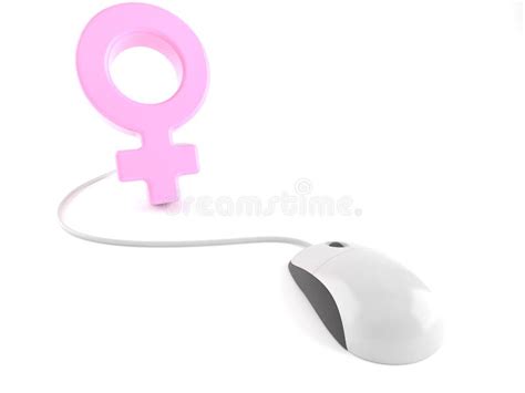 Female Gender Symbol With Computer Mouse Stock Illustration Illustration Of Gender Icon