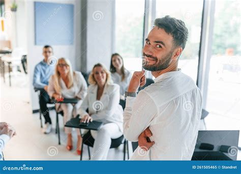 Man Looking Behind Into The Camera Master Class Stock Image Image Of