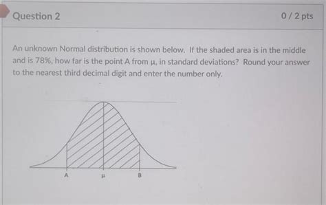Solved An Unknown Normal Distribution Is Shown Below If The