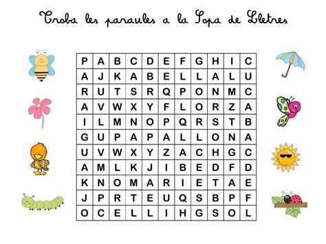 Sopa De Lletres De Les 4 Estacions Sopa De Letras De Las 4 Estaciones