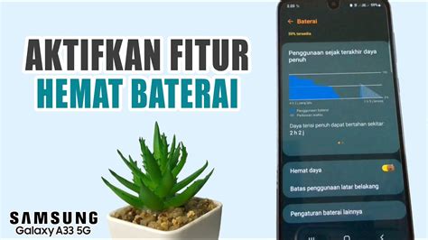 Cara Mengaktifkan Fitur Penghemat Baterai Atau Daya Di Hp Samsung A33 5G YouTube