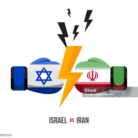 Israel Vs Iran Konsep Pertandingan Olahraga Perang Dagang Pertarungan