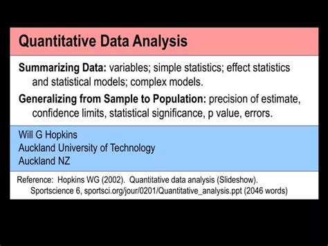 Quantitative Tools For Data Analysis Ecmo Qqlew