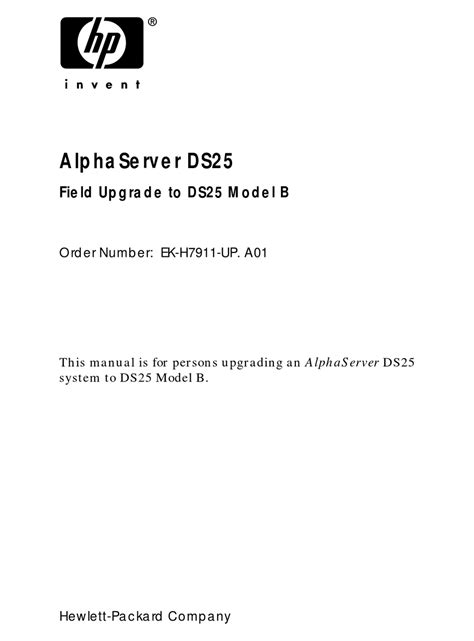 Hp Alphaserver Ds25 Manual Pdf Download Manualslib