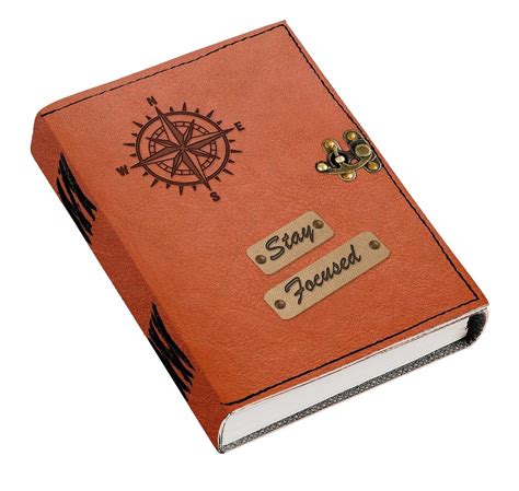 Di Kraft Stay Focused Embossed Leather Journal Diary With Buckle Lock