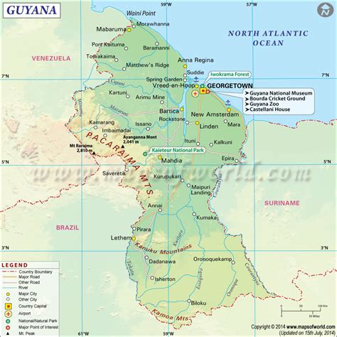 Guyana Map Map Of Guyana Collection Of Guyana Maps