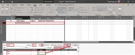 Creating Fixed Duration Task Using Task Form In Ms Project 2019 Nenad Trajkovski