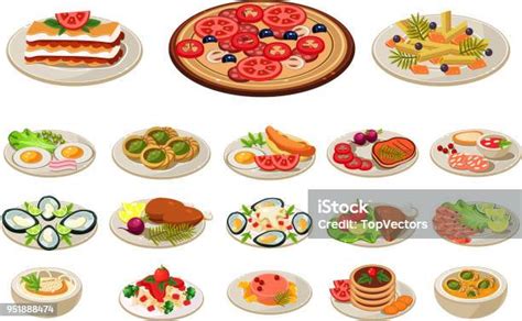 접시에 다양 한 요리의 집합입니다 맛 있는 음식 전통적인 아침 식사입니다 유럽 점심입니다 프로 모션 포스터 카페 또는 레스토랑