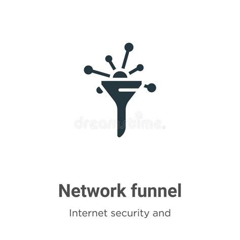 Network Funnel Vector Icon On White Background Flat Vector Network