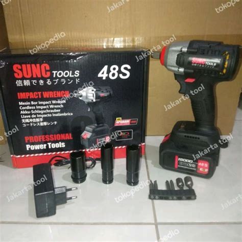 Promo Cordless Impact Wrench 48V Brushless SUNC 48S Bor Obeng Kunci 48V Diskon 23 Di Seller