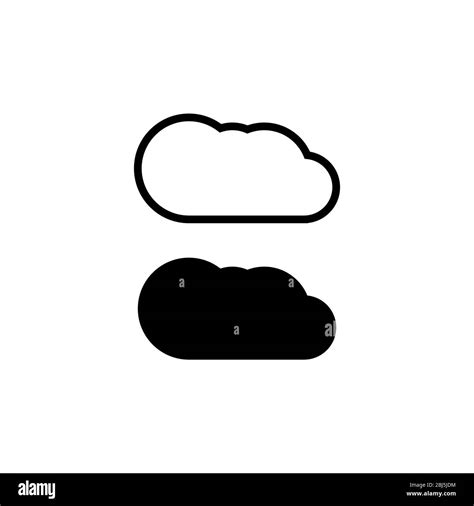 Cloud Icon Vector Simple Flat Symbol Perfect Black Pictogram Illustration On White Background