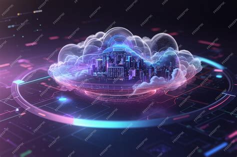 Premium Ai Image Future In The Clouds A Digital Informational