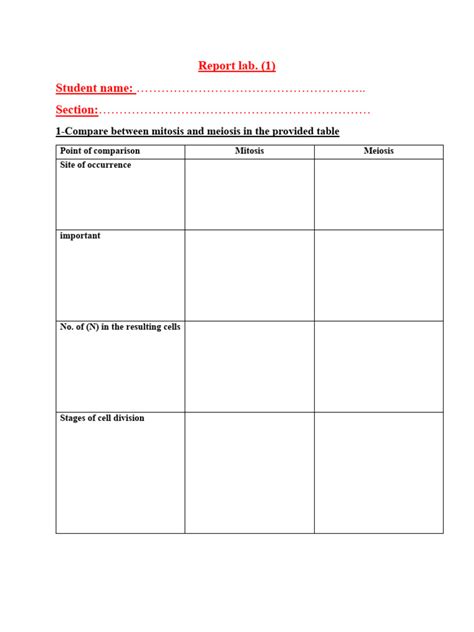 lab report cell division and biology 2 pdf