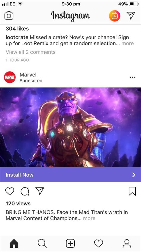 Thanos Ad Scrolller
