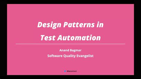 Patterns Of A “good” Test Automation Framework Locators And Data