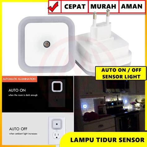 Jual Lampu Led Tidur Sensor Gelap Side Bed Lamp Light Sensor Lampu