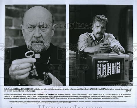 1987 Press Photo Donald Pleasance And Jameson Parker In Prince Of