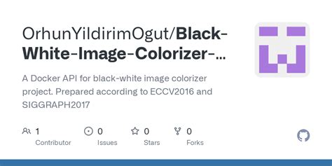 Black White Image Colorizer Docker Api Main Py At Main · Orhunyildirimogut Black White Image