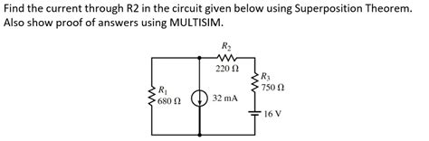 Solved Text Find The Current Through R2 In The Circuit Given Below