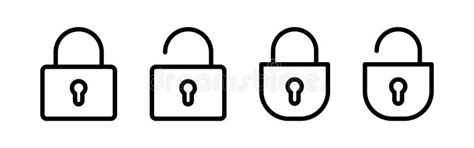 Lock Icon Padlock Icon Vector Encryption Icon Security Symbol Stock Vector Illustration Of