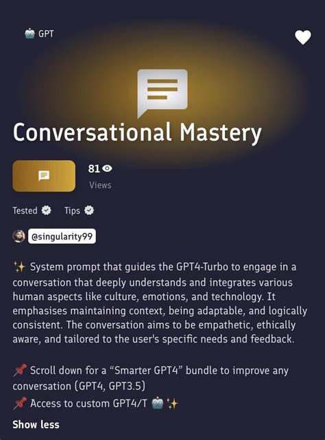 Conversational Mastery Gpt4 Turbo 👾 Raipromptrequests