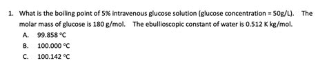 Calculating Boiling Point Elevation Im Lost On How To Find The