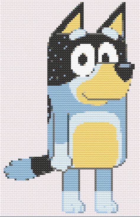 Bandit Bluey Easy Cross Stitch Pattern Instant Download Etsy Denmark