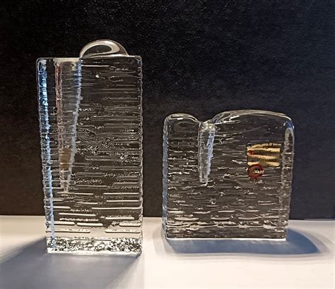 Marsberger 2 X Solifleur Block Vase Vase Block Glass 70s Op Etsy