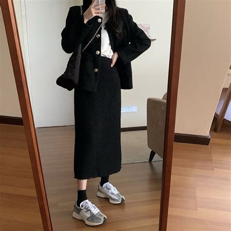 린다걸 코디세트트위드 자켓롱스커트 세트 맞춤룩 코디룩 데이트