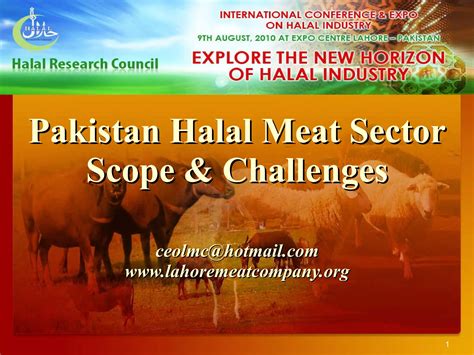 Pakistan Halal Meat Sector Challenges Ppt